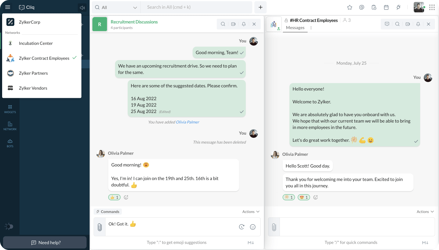 Make the most of external collaboration in Zoho Cliq - Zoho Blog