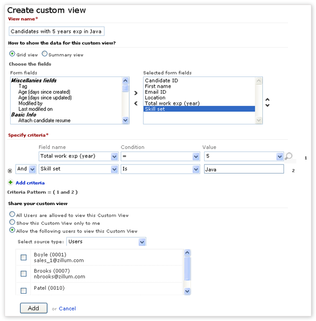 Zoho Recruit features Custom View and Bulk Update - Zoho Blog