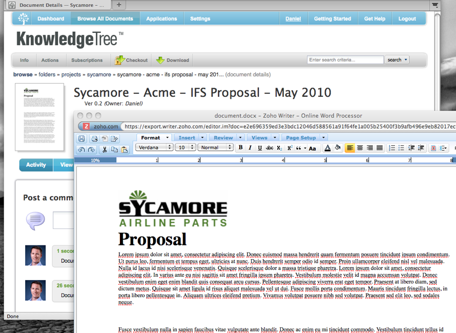 KnowledgeTree Expands Zoho Integration - Zoho Blog