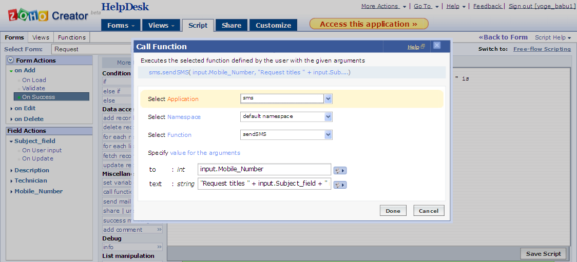 How to send SMS from Zoho Creator apps - Zoho Blog