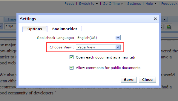 New: Page View Option in Zoho Writer Editor - Zoho Blog