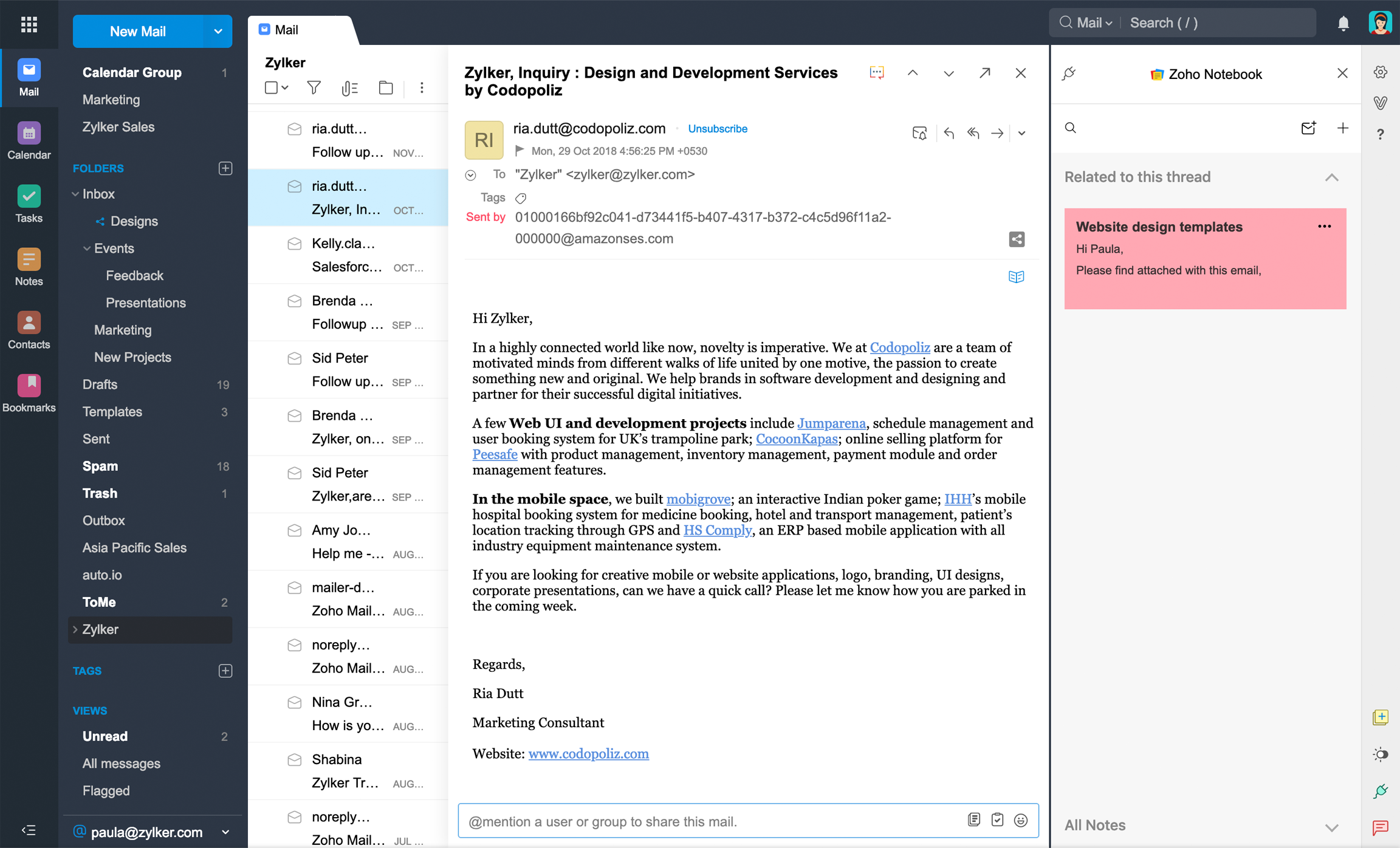 New Notebook Integration: Bring Your Ideas into Your Inbox - Zoho Blog