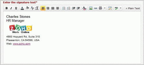 Zoho Recruit: Custom Email Signatures - Zoho Blog