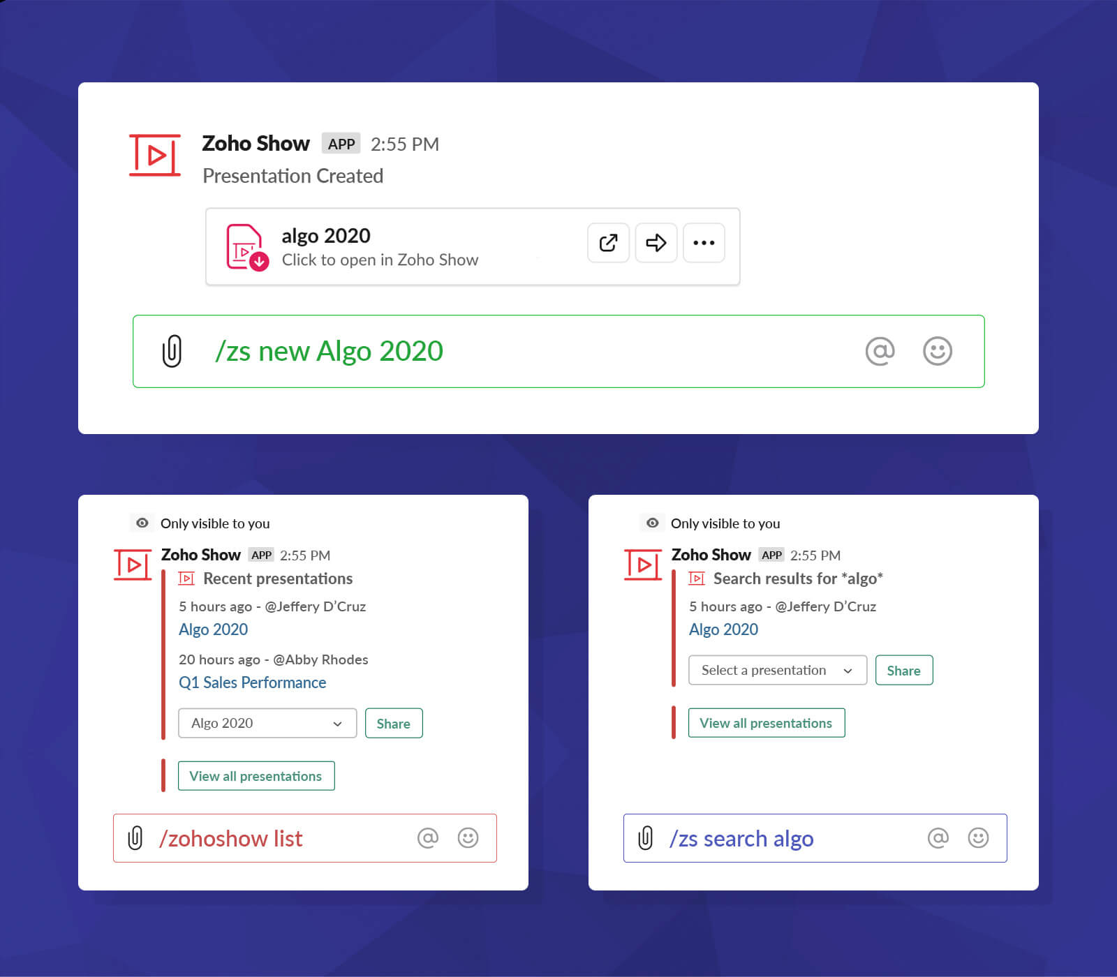Introducing Zoho Show's integration with Slack - Zoho Blog