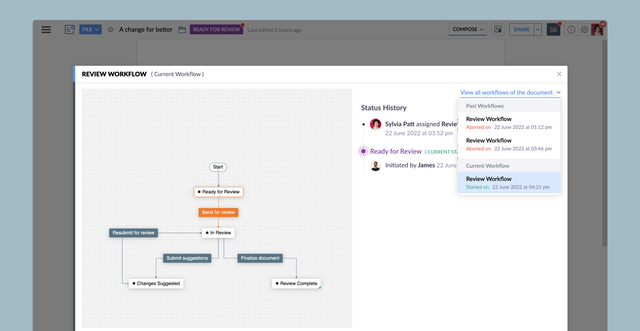 Zoho Writer's Document Approval Workflows - Zoho Blog